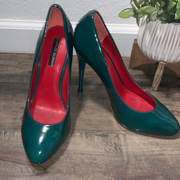 Charles Jourdan | Shoes | Charles Jourdan Emerald Green Pumps | Poshmark